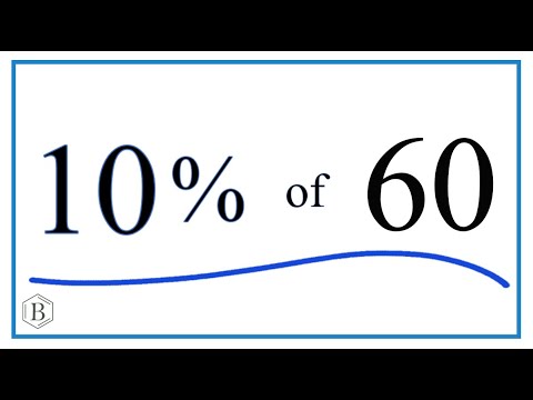 How to find 10% of 60 (Ten Percent of Sixty)