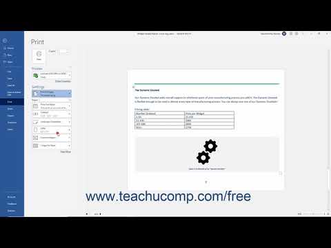 Word 2019 and 365 Tutorial Previewing and Printing Documents Microsoft Training