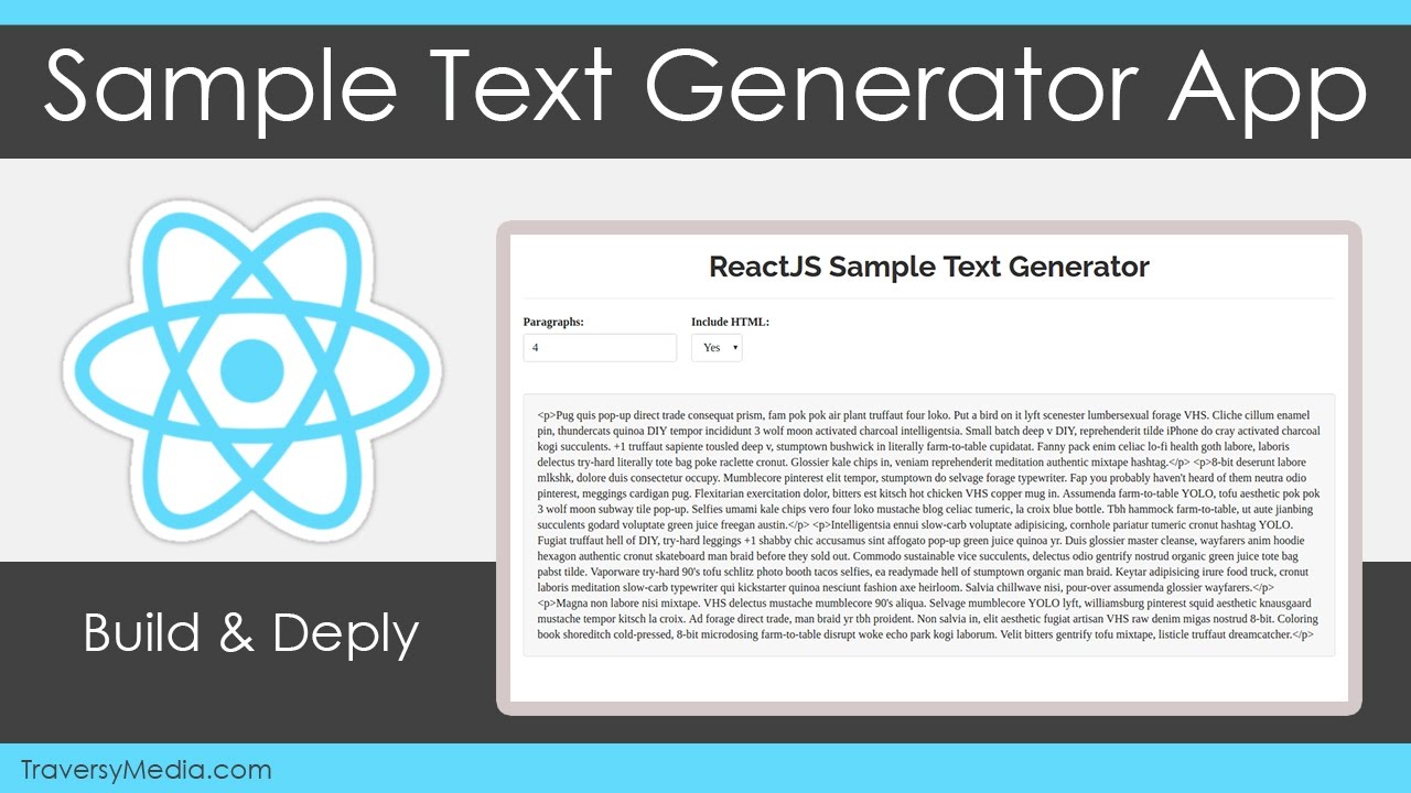 Build & Deploy A React JS Text Generator App