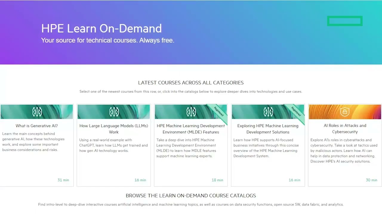 HPE Learn-On-Demand: Features of HPE Machine Learning Development Environment Software