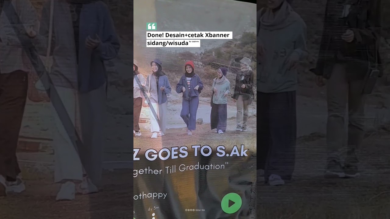 BANNER SIDANG/WISUDA || TEMA SPOTIFY MUSIC