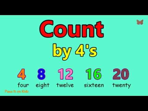 Skip counting by 4's | Count by 4's up to 100.