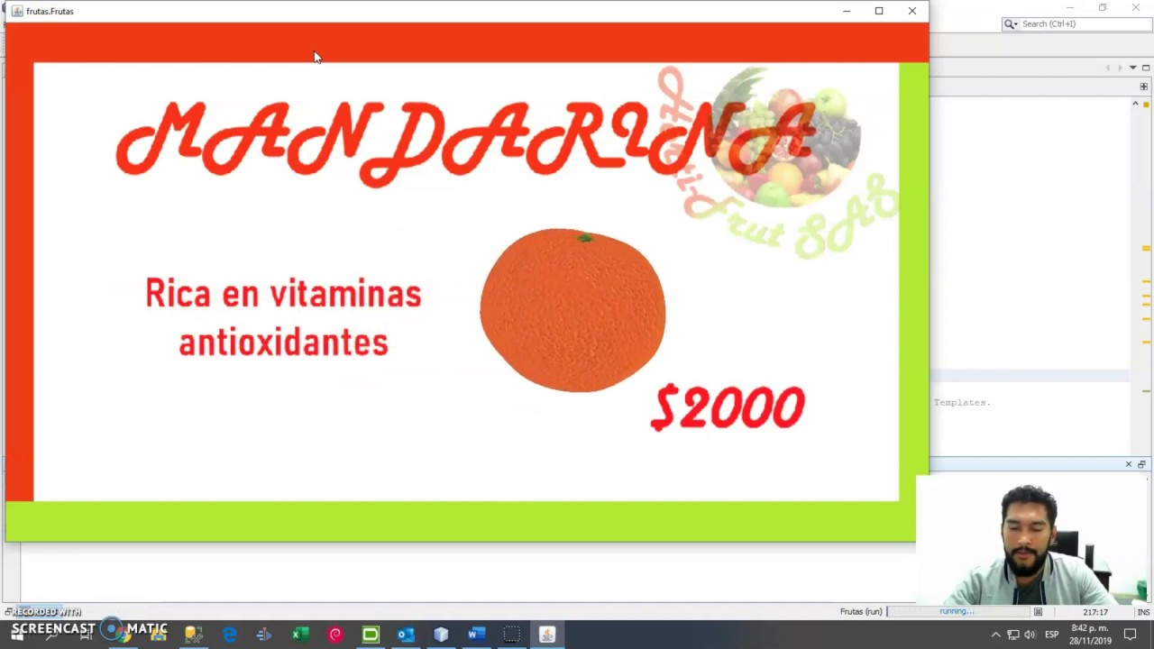 Java 3D -Animación fruta