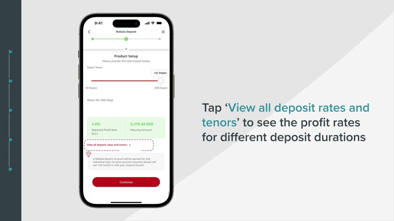 Opening a Wakala Deposit