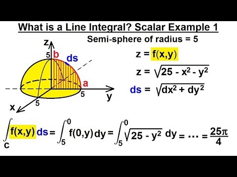 Calculus 3: Line Integrals (5 of 44) What is a Line Integral? Scalar: Example 1