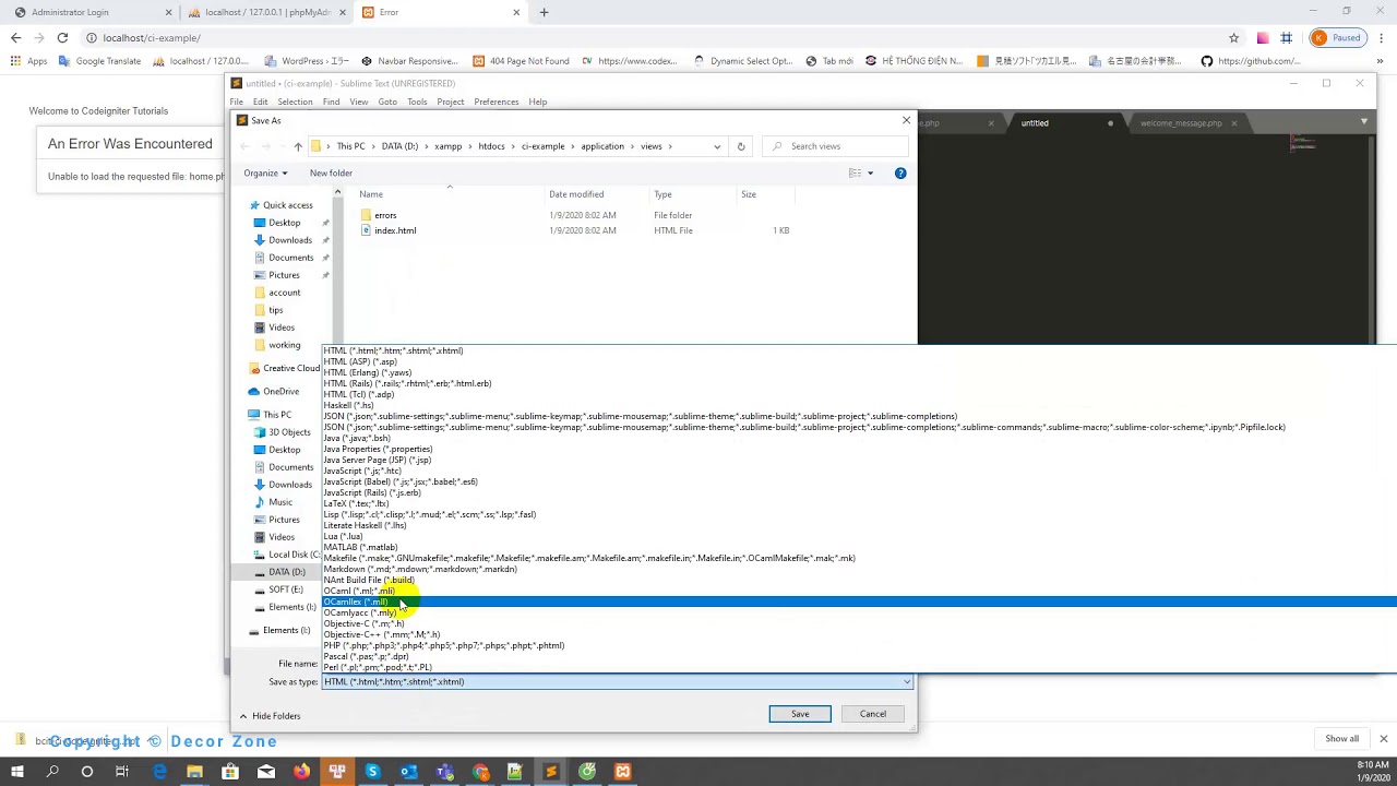 Codeigniter tutorials - How to installing codeigniter