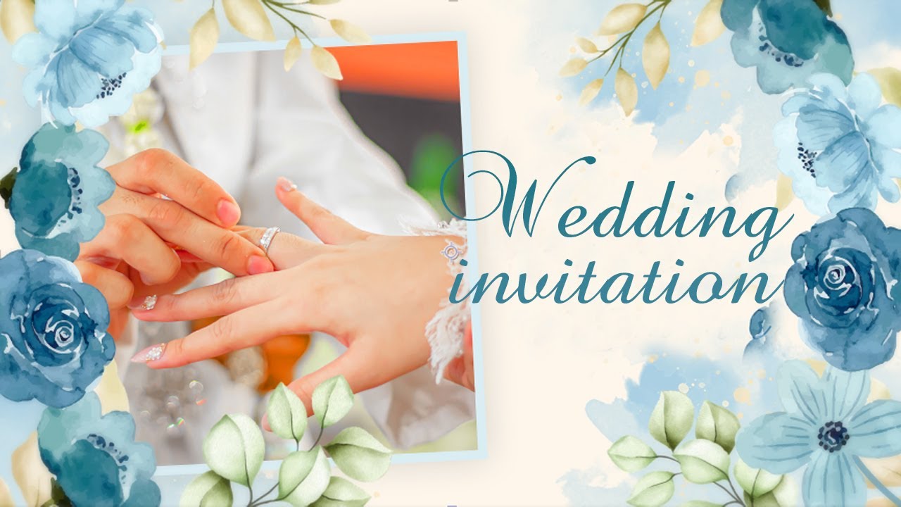 Wedding Invitation with Beautiful Blooming Floral |  Template | AE Templates