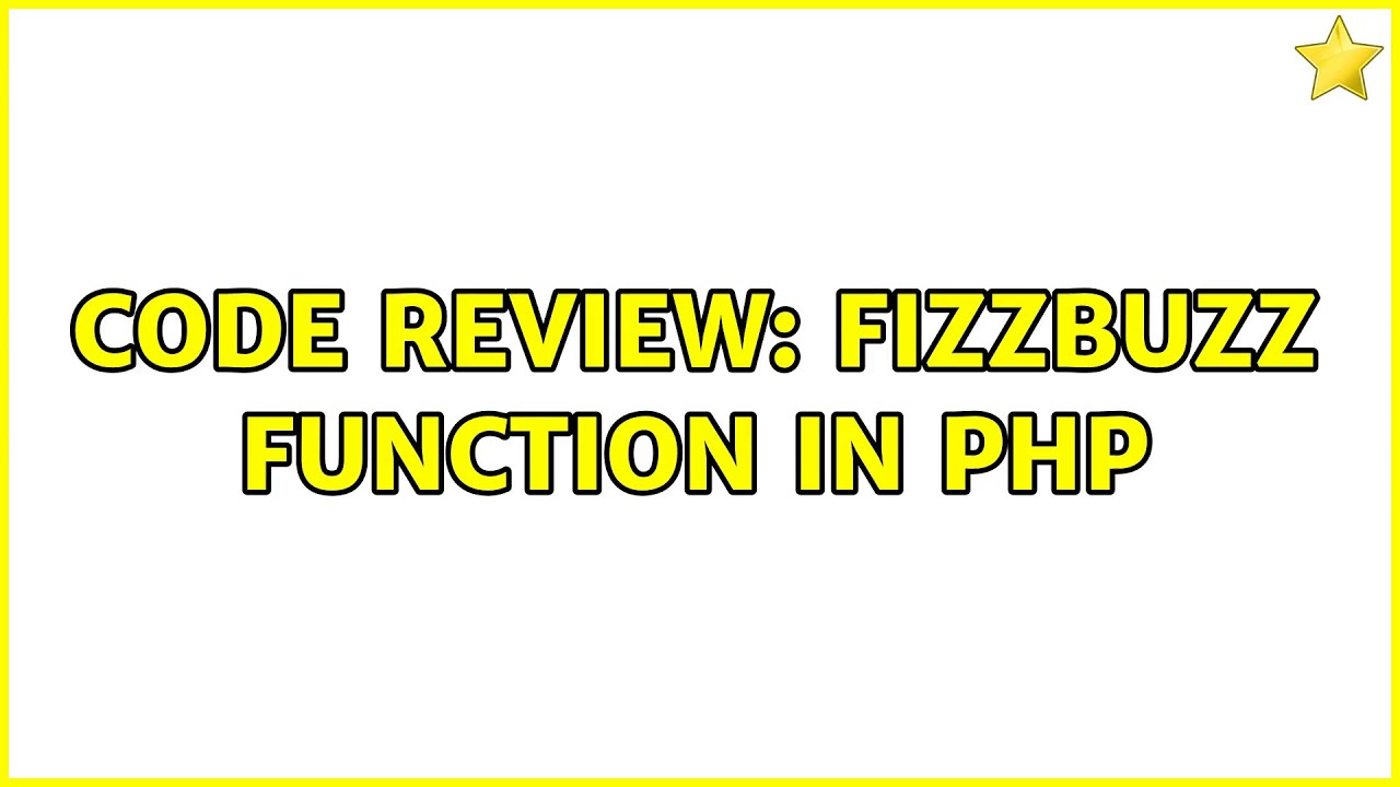 Code Review: Fizzbuzz function in PHP