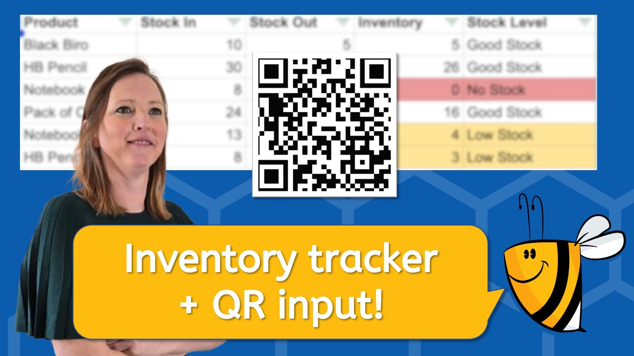 Update Inventory with your phone, QR codes,  Google Sheets/Forms