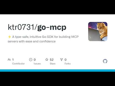 GitHub - ktr0731/go-mcp: ⚡ A type-safe, intuitive Go SDK for building MCP servers with ease and c...