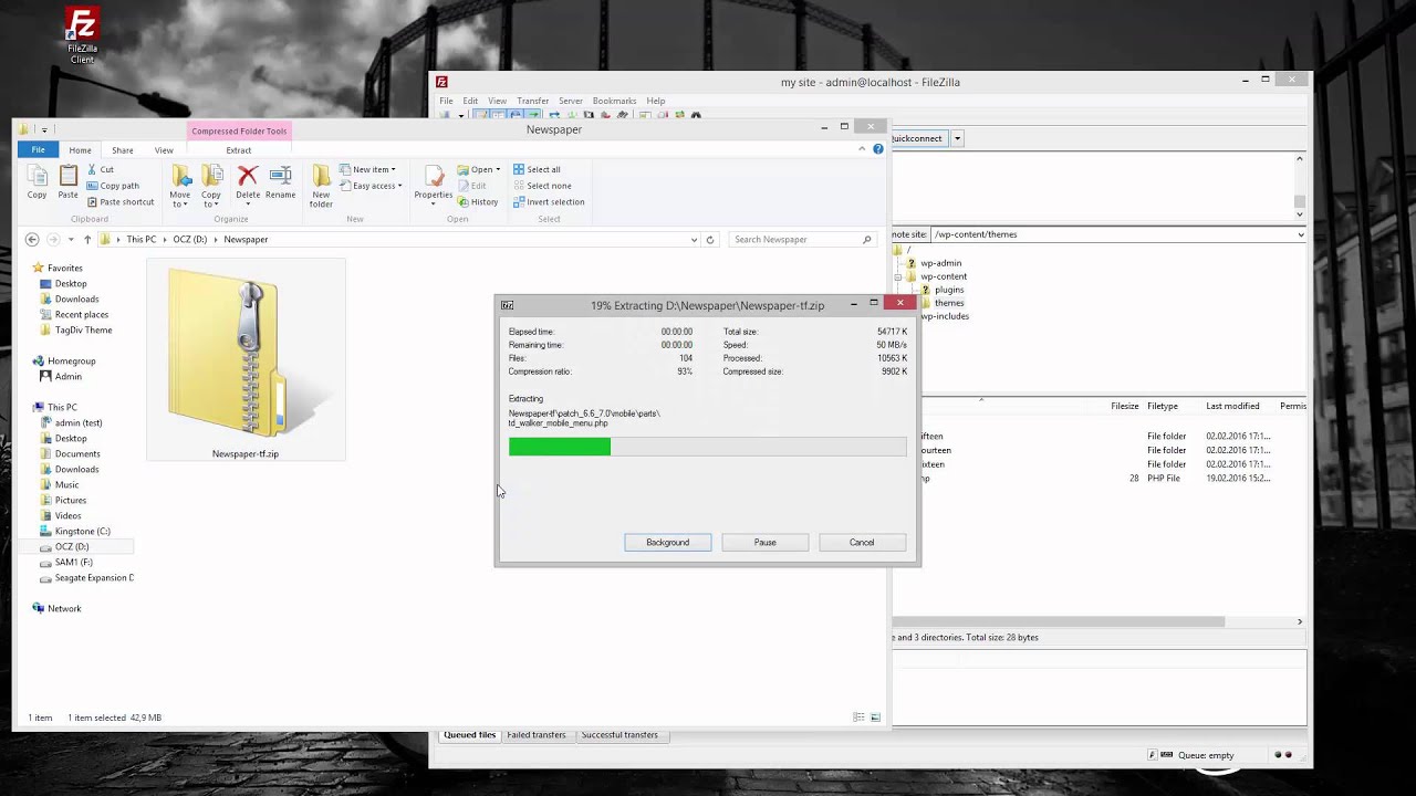 Newspaper 7 Tutorial - Install the theme via FTP