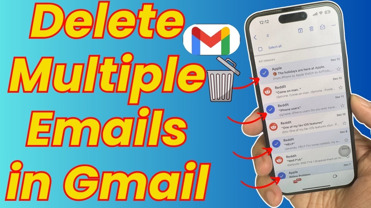 How to Delete Multiple Emails in Gmail on iPhone 16, 15, 14 (iOS 18)
