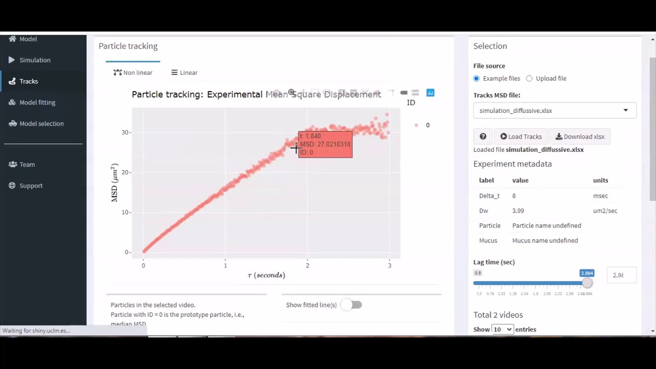 Tutorial Particle Tracking app 2021