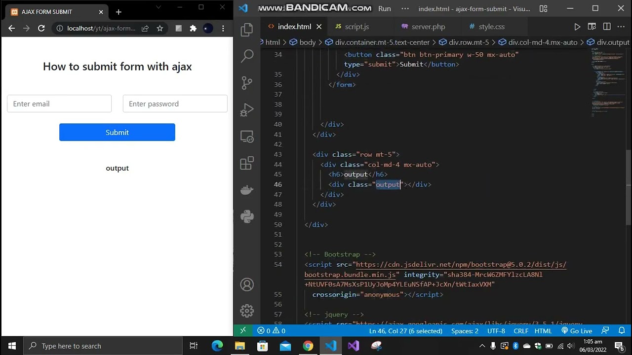 How to submit HTML form using AJAX (PHP) ?