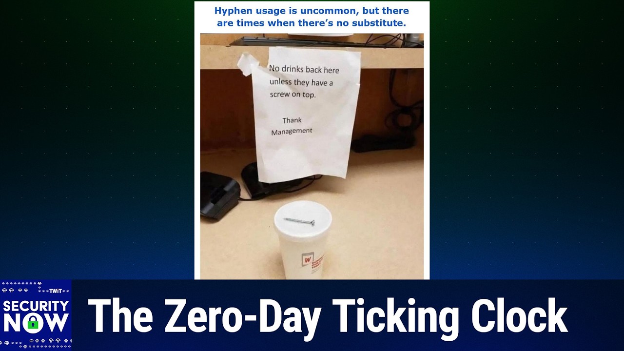 Yes. Exactly. - The Zero-Day Ticking Clock