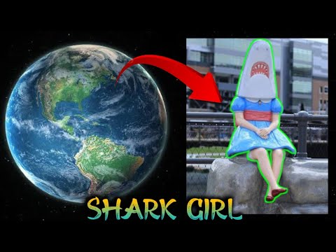 found a unique shark girl 😱 in Googly map view,#unique #google #shark_girl #3danimation