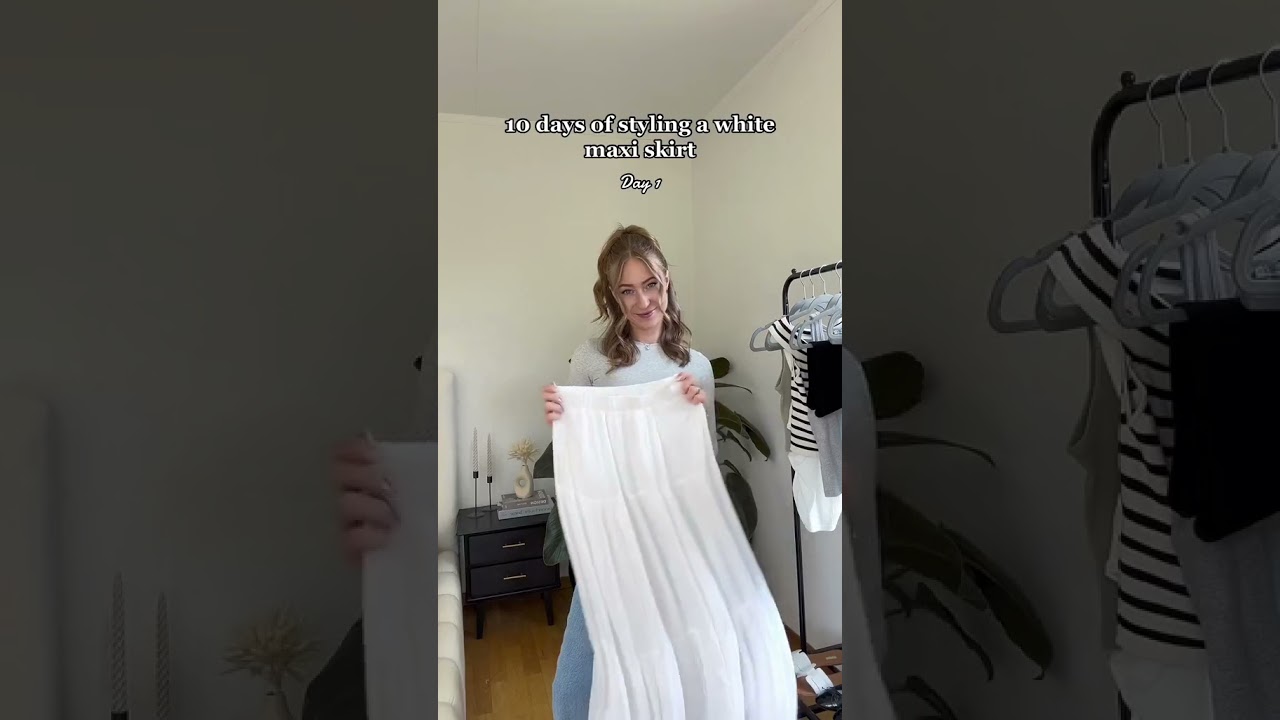 10 days of styling a white maxi skirt 😳 day 1