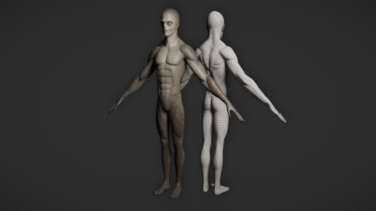 Alien Creature 3D Model Turntable