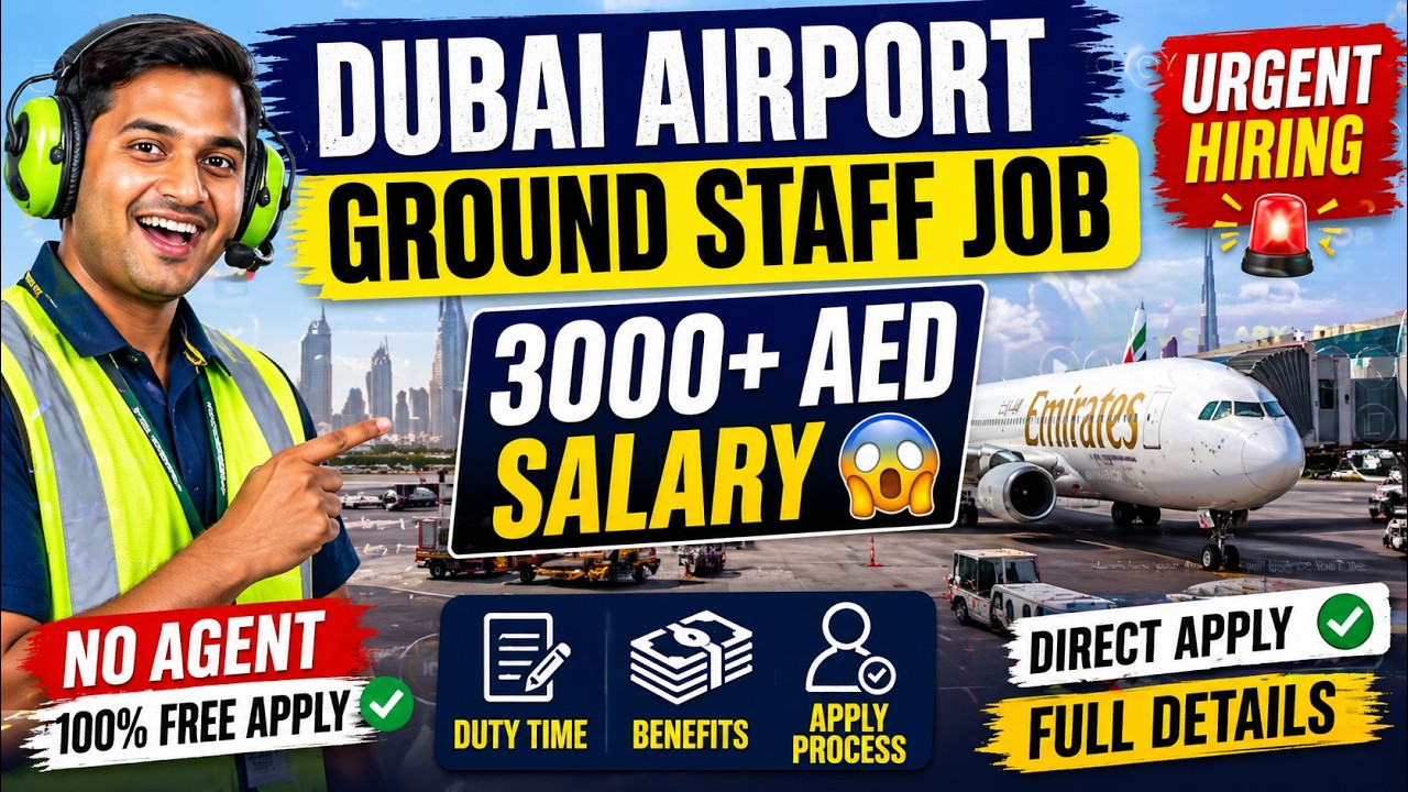 Dubai Airport Jobs 2026 – 3000+ AED Salary | Apply Fast (No Agent)