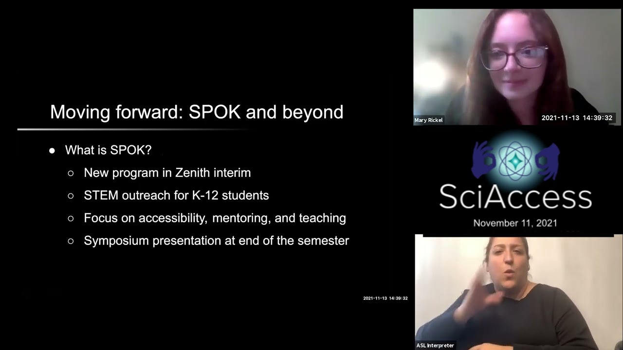 Mary Rickel / Rachel Slaybaugh / Autumn Stephens: The SciAccess Zenith Mentorship Program