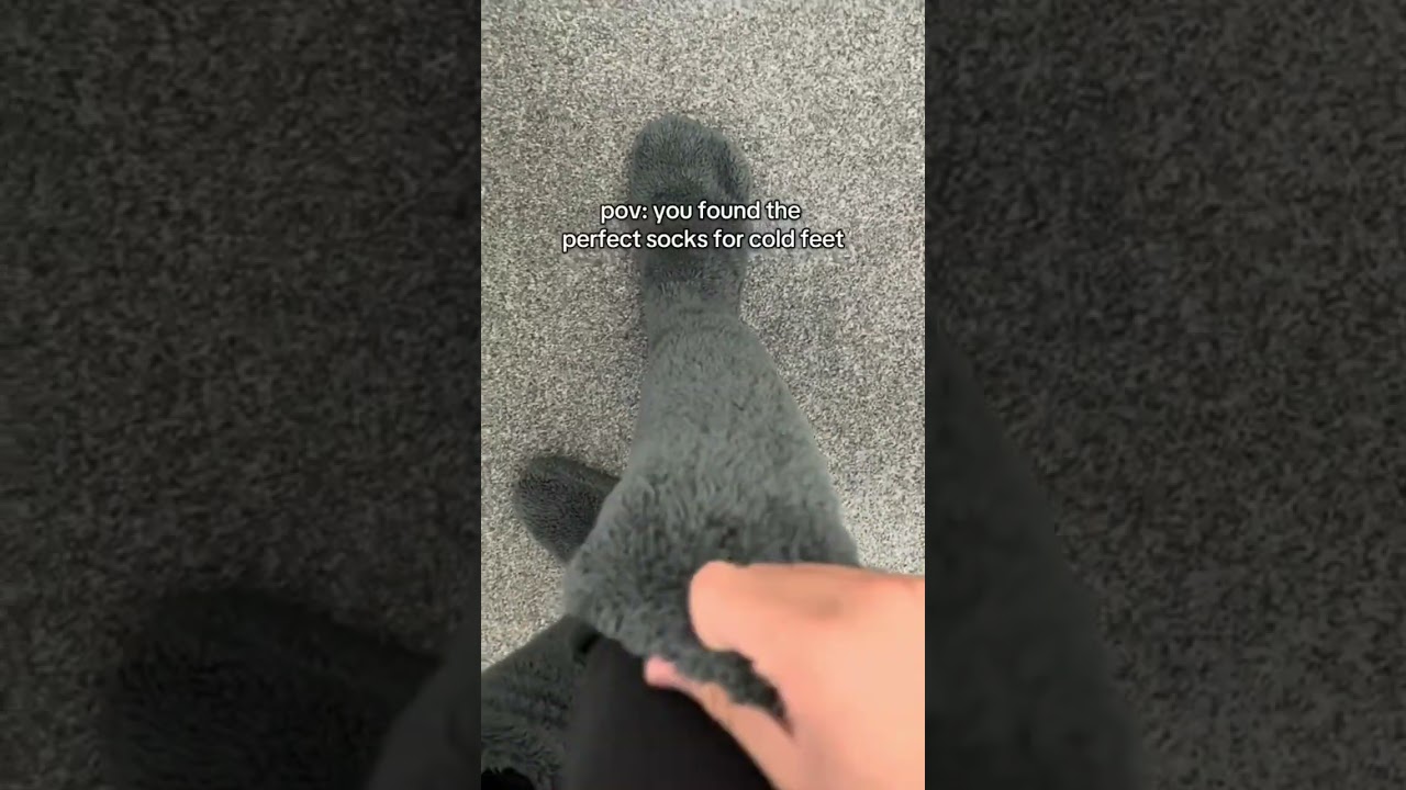 Keep your feet toasty with these fuzzy socks! 🧦 #WinterEssentials #StayCozy