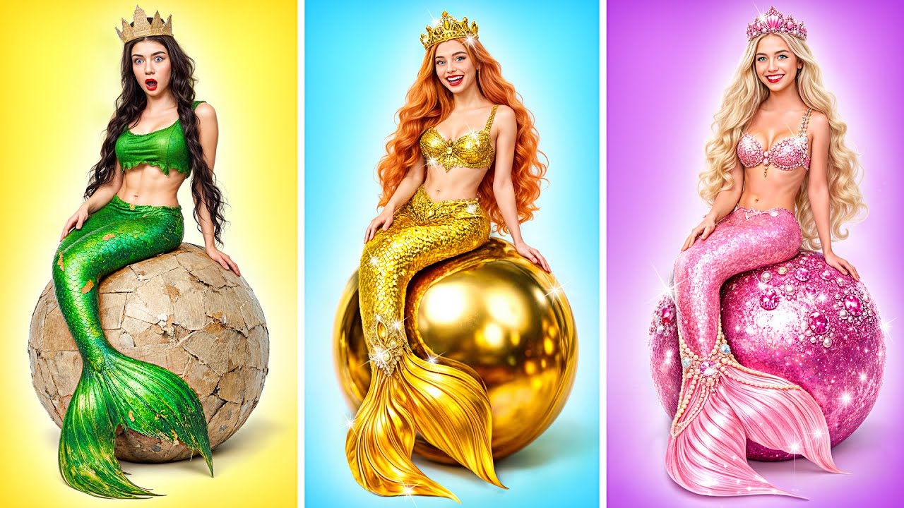 Rich vs Broke vs Giga Rich Mermaid | Crazy Challenge by Multi DO Girls