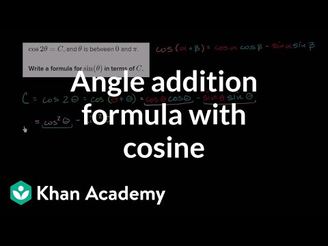 Angle addition formula with cosine Video Lecture