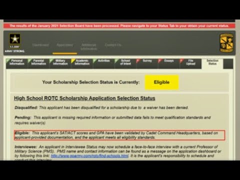 Army ROTC High School Scholarship Winner