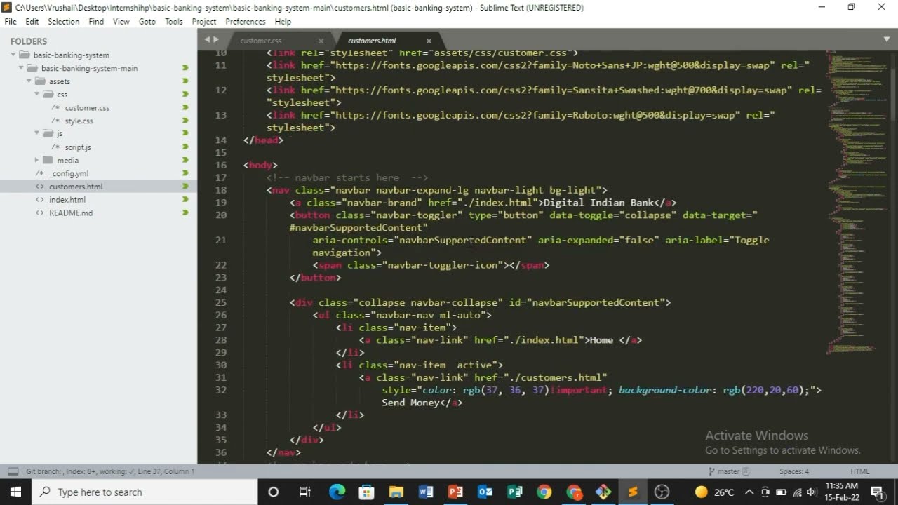 Basic Banking System using HTML, CSS, JS, Bootstrap.