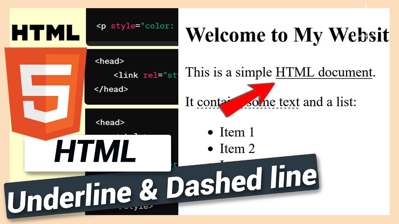 Underline Text: HTML and CSS Tutorial