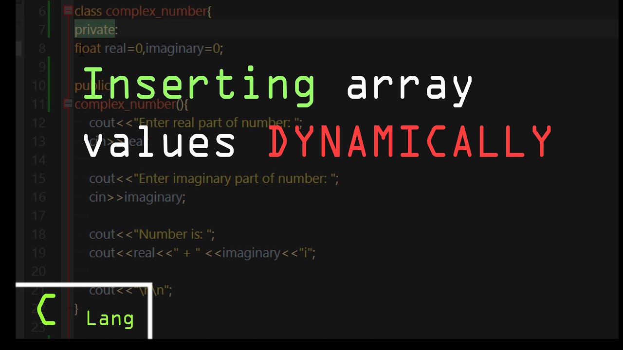 Inserting array values DYNAMICALLY in C