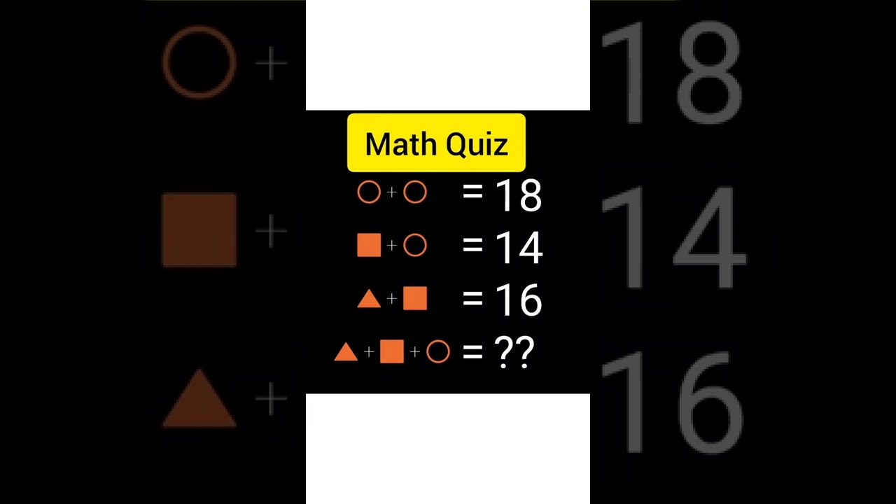 Math Quiz Answers | Maths Puzzles solution | #mathshortstricks #mathshorts #mathtricks #shortsmath