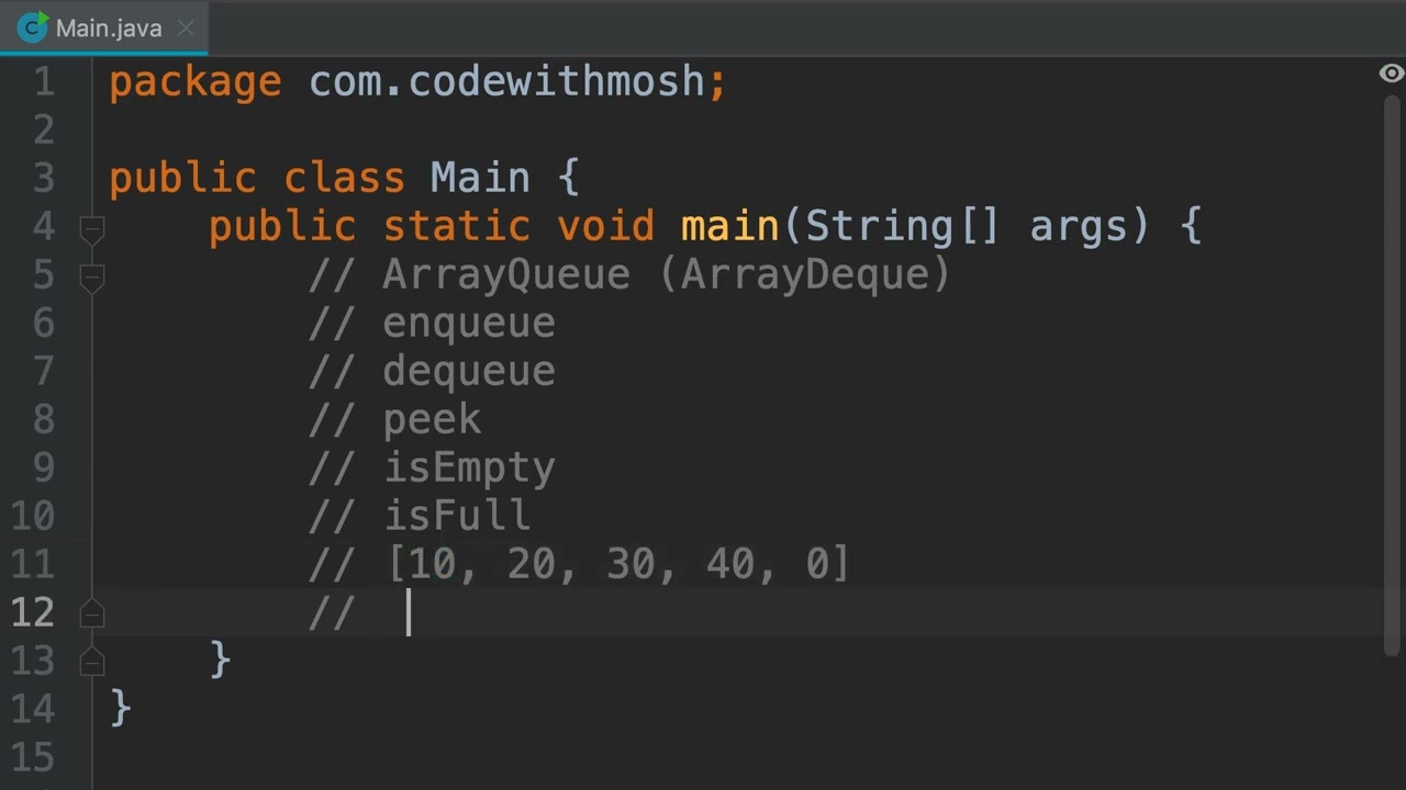 58 Exercise Building a Queue Using an Array