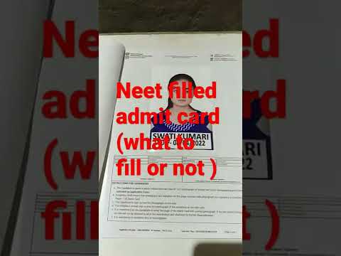 #neet 2022 filled admit card #