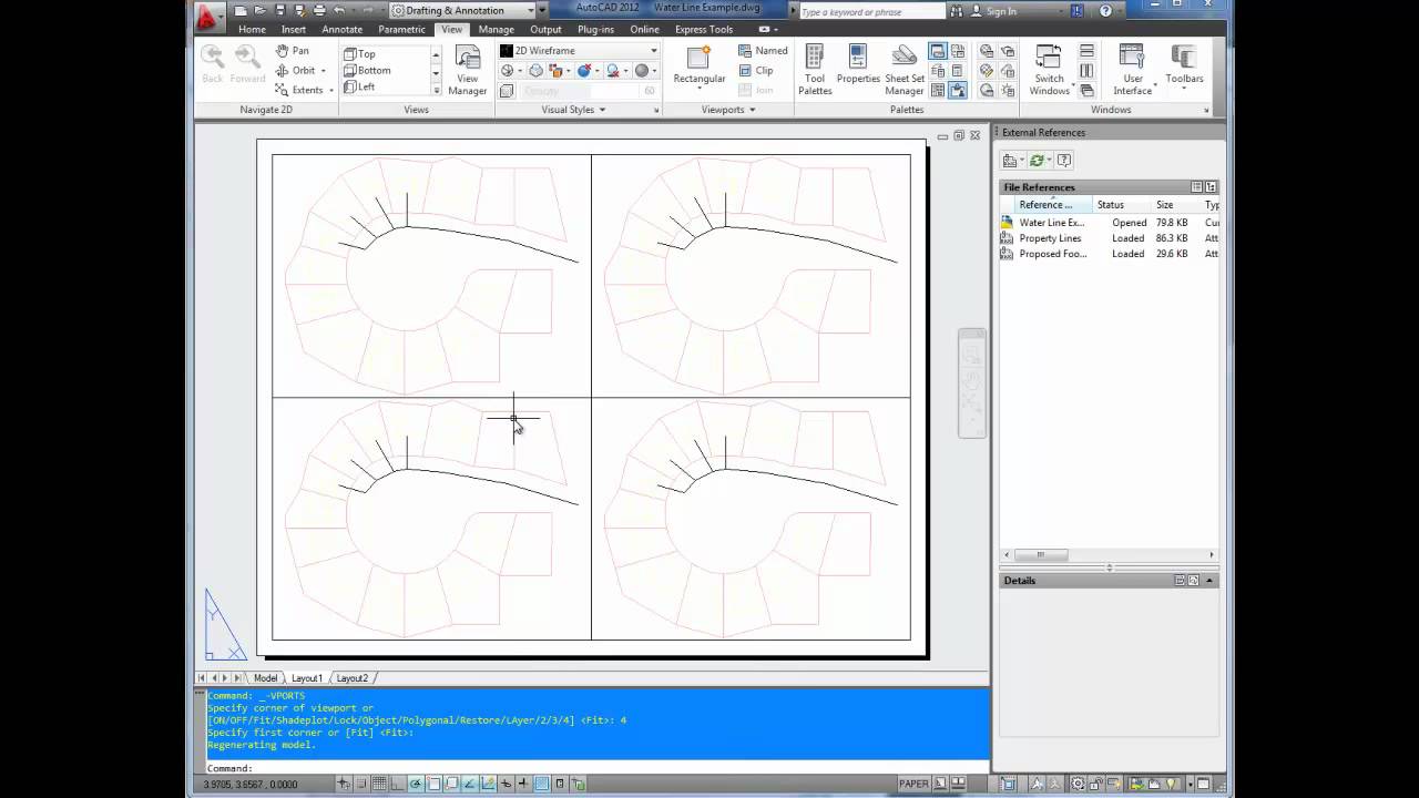AutoCAD Tutorial: Create multiple viewports in a layout