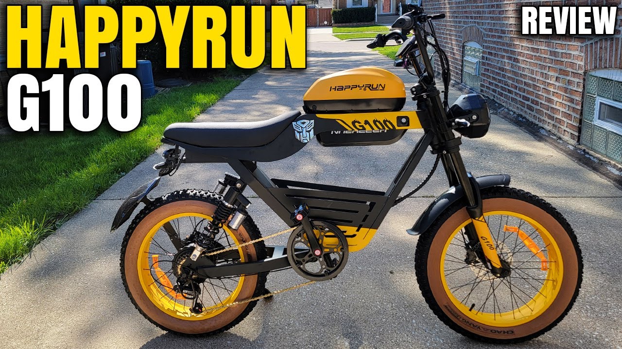 HappyRun G100 Fast Electric Bikes 2000W Long Range Full Suspension ...