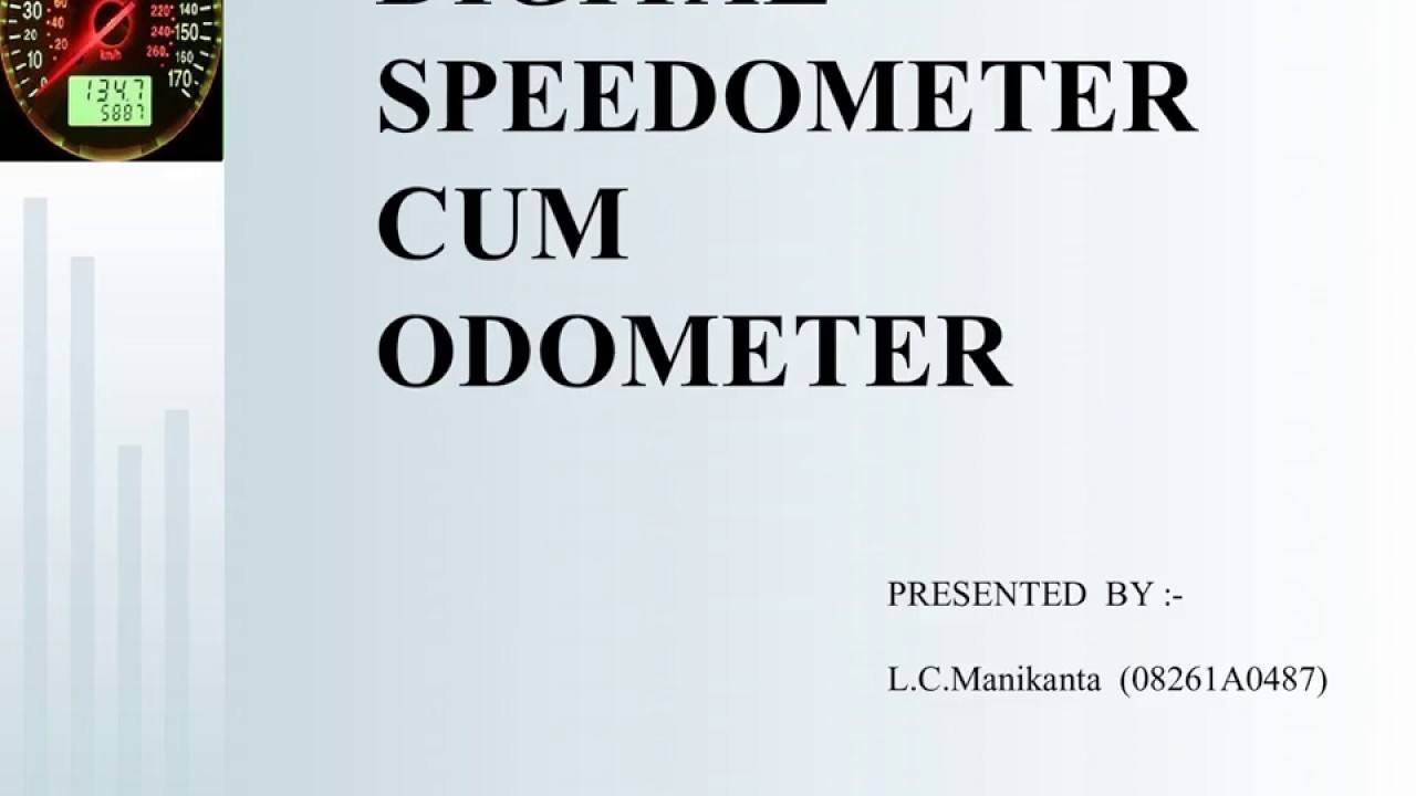 Digital Speedometer Cum Odometer
