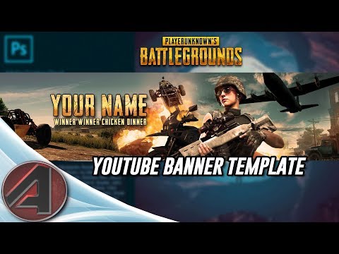 PUBG YOUTUBE BANNER - TEMPLATE (PSD DOWNLOAD)