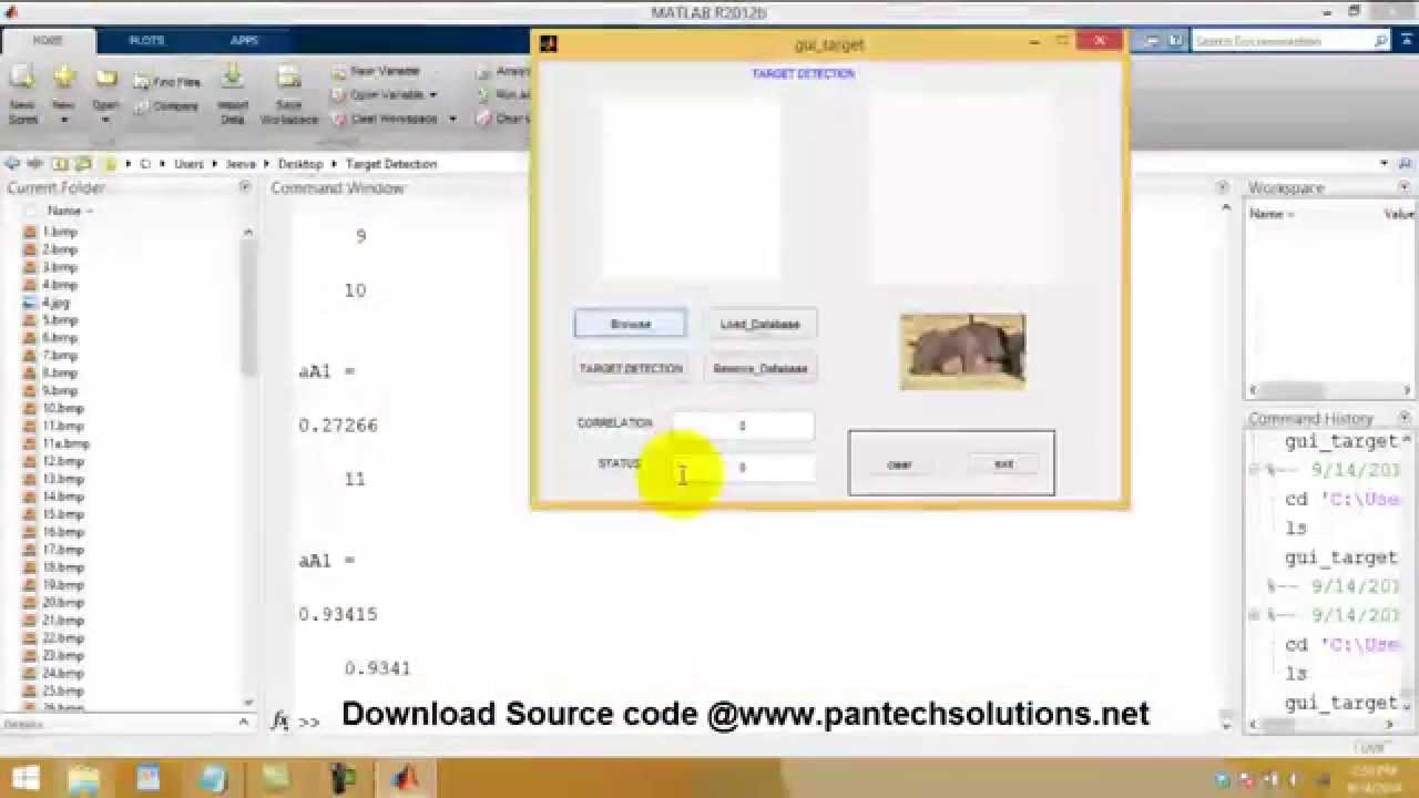 Matlab Code for Target Detection