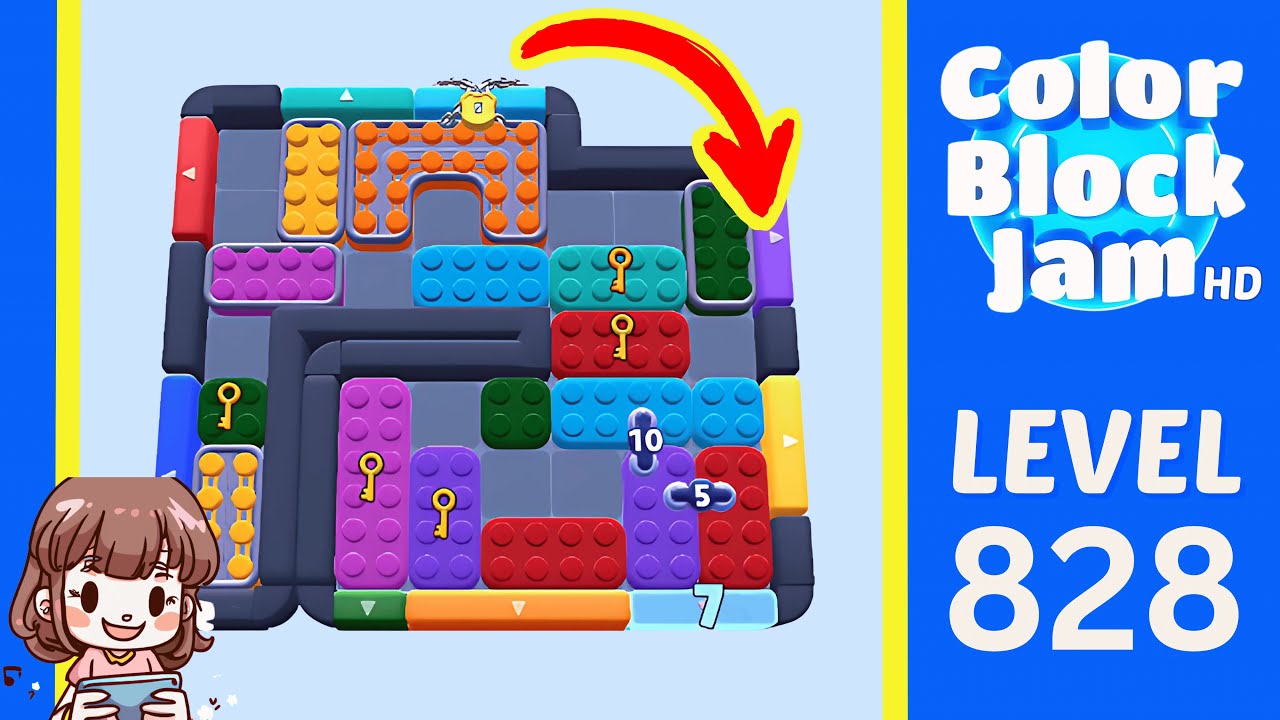 Color Block Jam Level 828 Solution Walkthrough