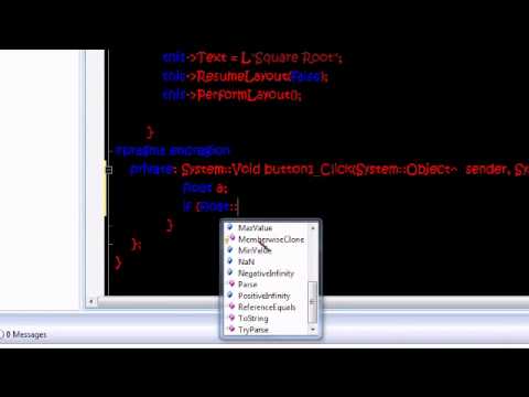 Visual C++ 2008 Tutorial ~ Finding The Square Root of A Number