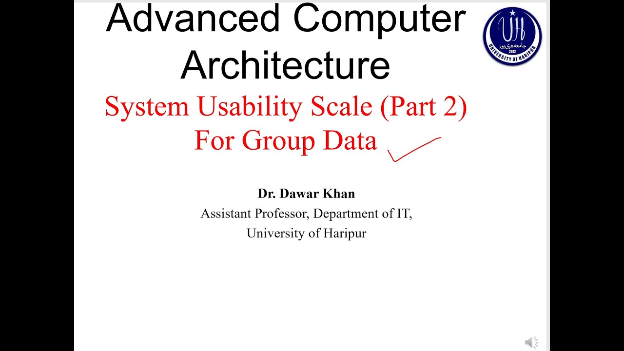 System Usability Scale  (Part 2-Group Data)