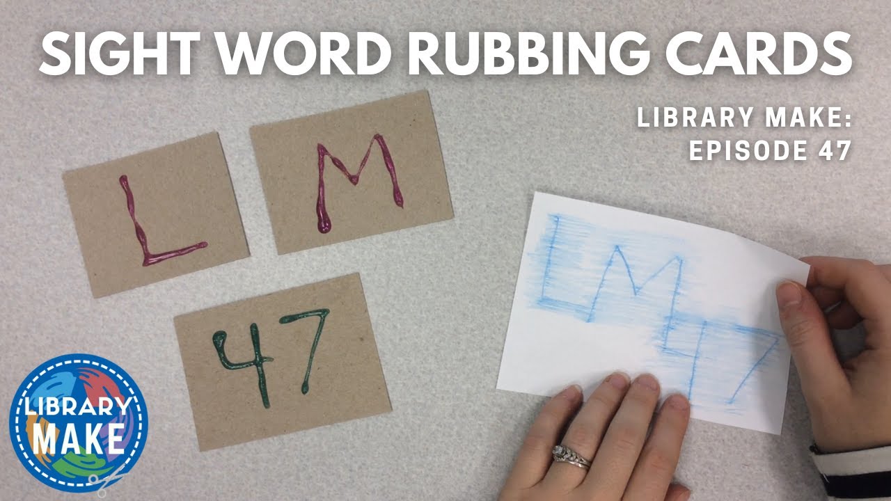 DIY Literacy: Sight Word Rubbing Cards (LIBRARY MAKE)