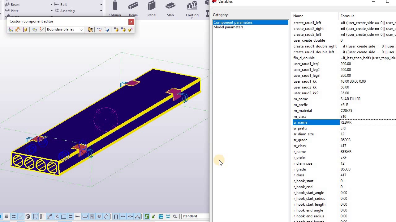 Tekla hollow core component test 2
