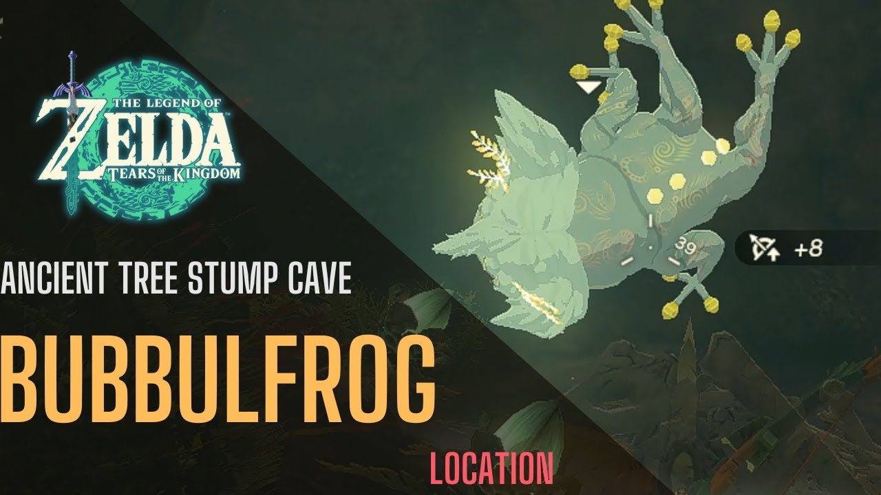 BUBBULFROG Location | Ancient Tree Stump Cave - The Legend of Zelda Tears of the Kingdom