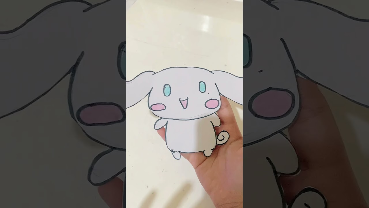 Make Cinnamoroll Paper Doll🐰✨ #cinnamoroll #paperdoll #diy #shorts