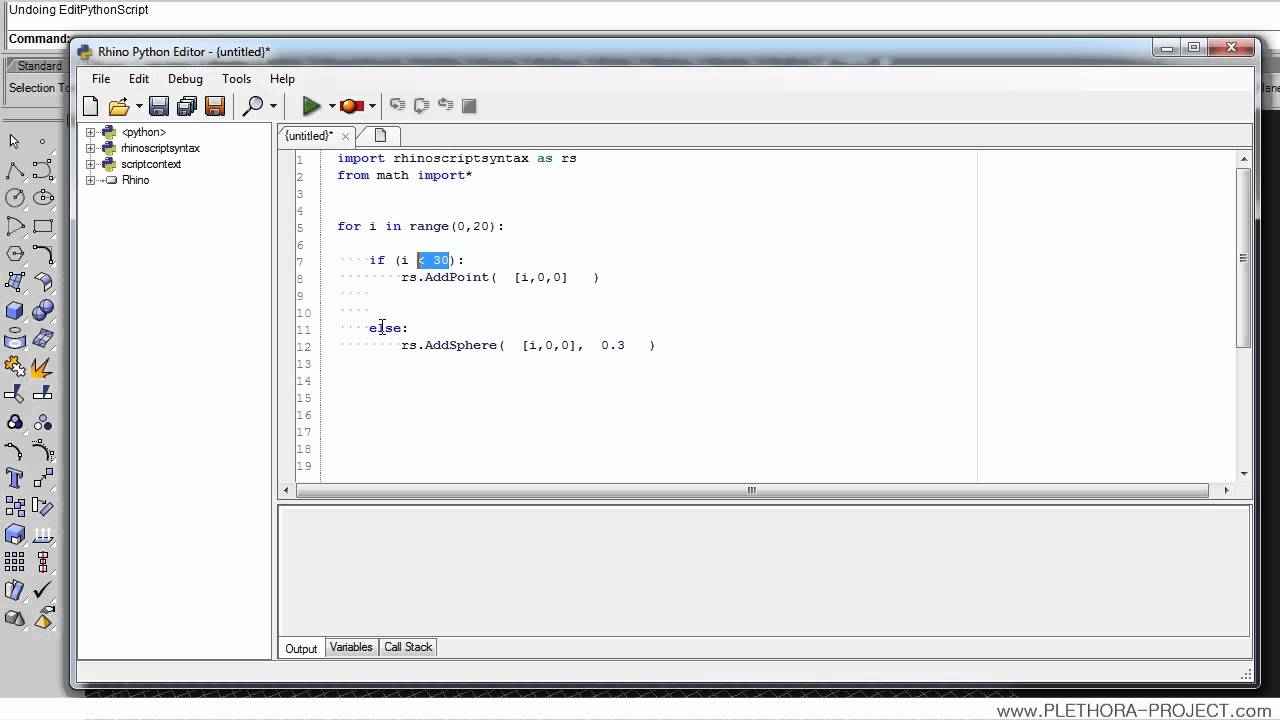 Python in Rhino Tutorial 4:  CONDITIONALS