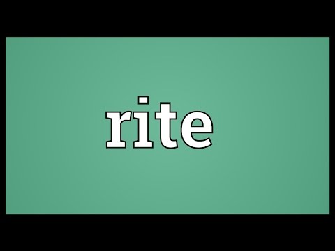 Rite Meaning