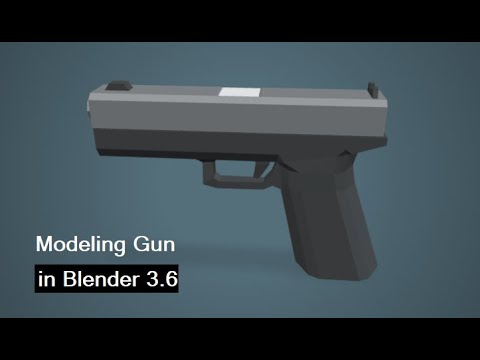 how to model a gun (pistol) in blender | #blender3d #blender #anime #cartoon #3dgun #tutorial