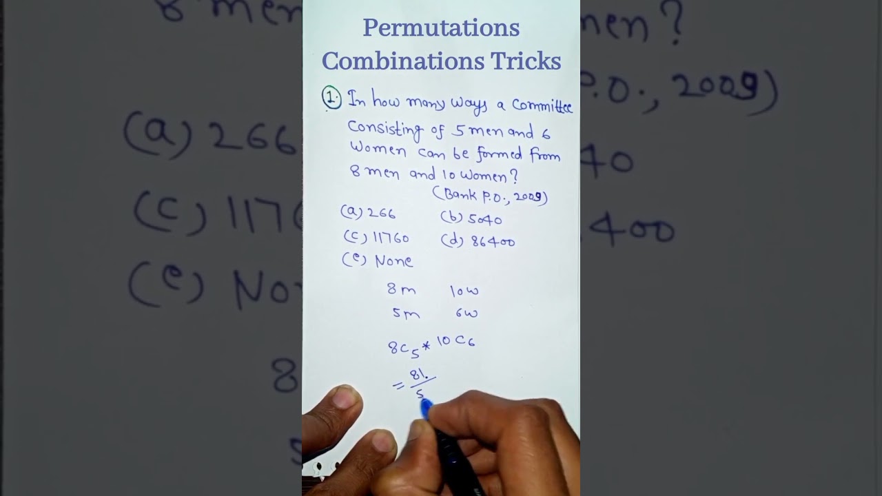 Permutation and Combination Short Tricks📝Maths Tricks #mathematics #shorts